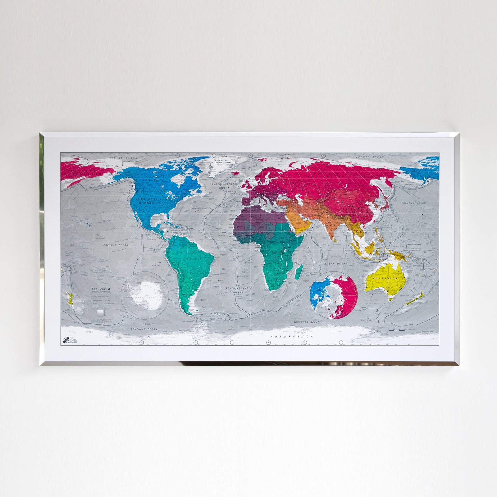 Framed World Map | Stunning Framable Maps | Map Wall Art – The Future ...