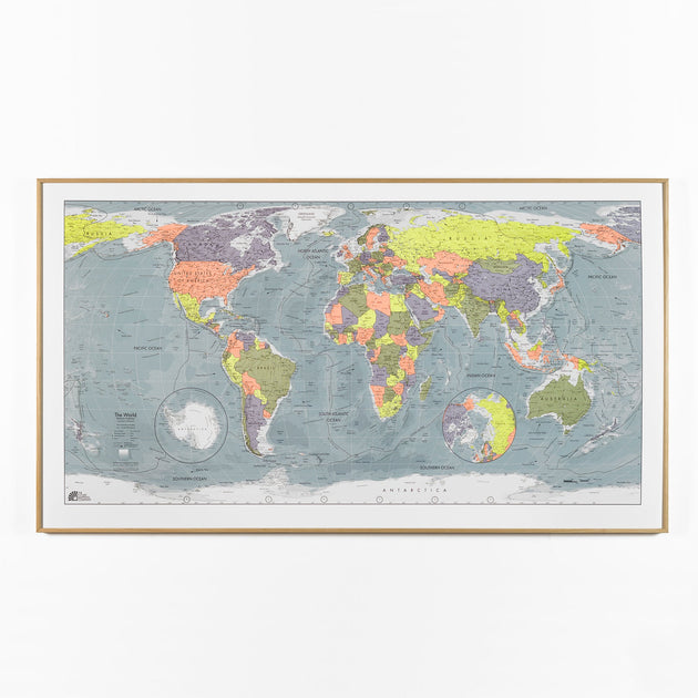 Classic World Wall Map – The Future Mapping Company