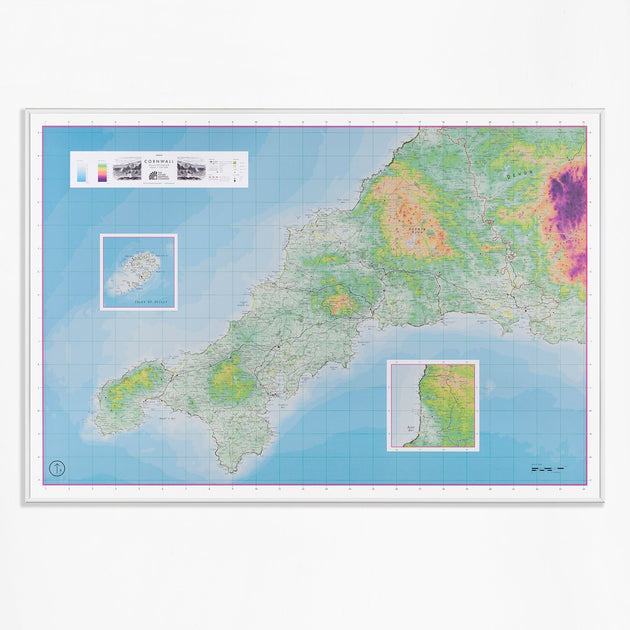 Cornwall County Map – The Future Mapping Company