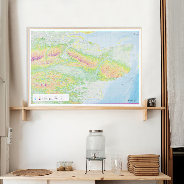 Kent County Wall Map – The Future Mapping Company