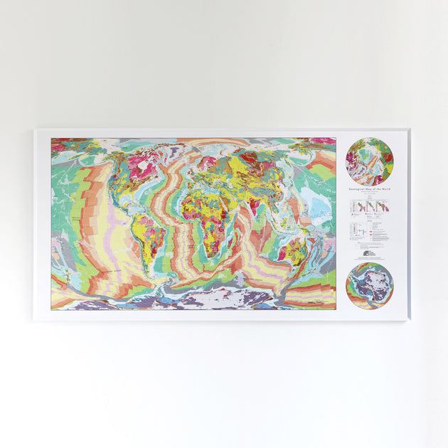 Large World Geological Wall Map – The Future Mapping Company