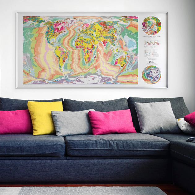 Large World Geological Wall Map – The Future Mapping Company