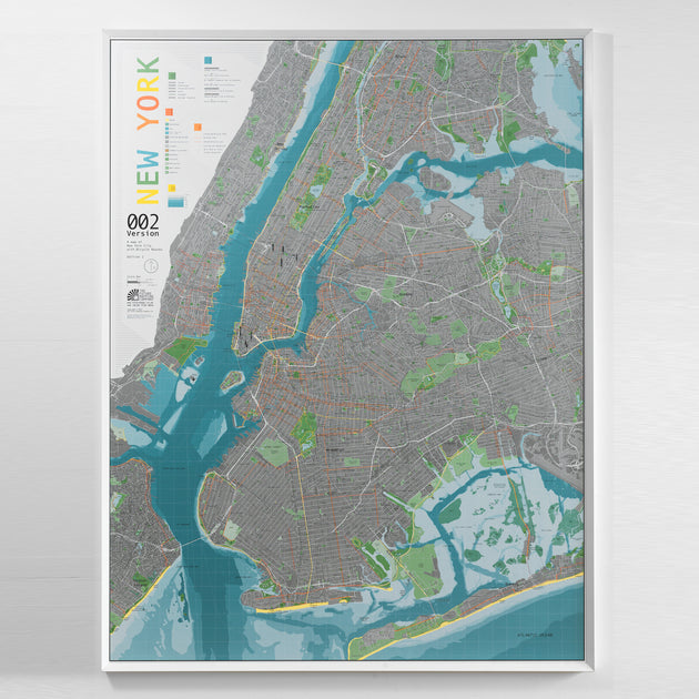 New York City Wall Map – The Future Mapping Company