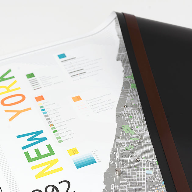 Hanging Strips for Magnetic New York Map – The Future Mapping Company